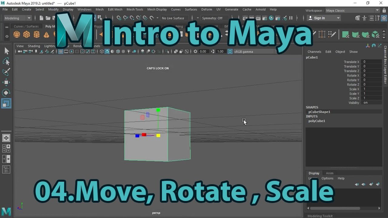 Move rotate and scale | Maya hindi tutorial | Maya beginner | your ...