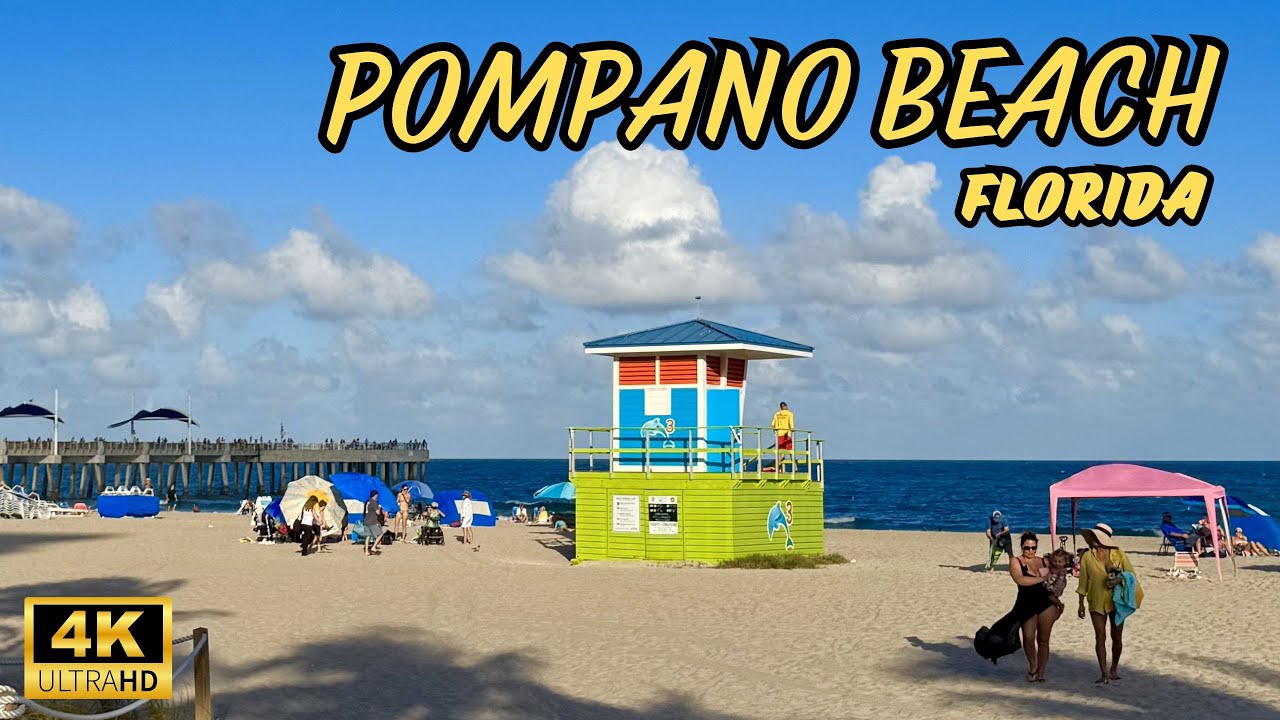 Serene and Sunny Saturday Evening Walk in Beautiful Pompano Beach ...