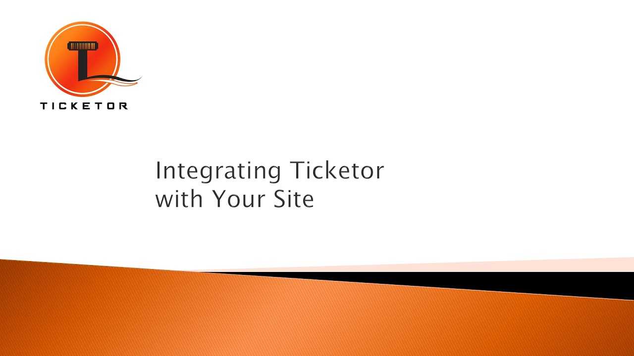 Integrating Ticketor with Your Site - YouTube