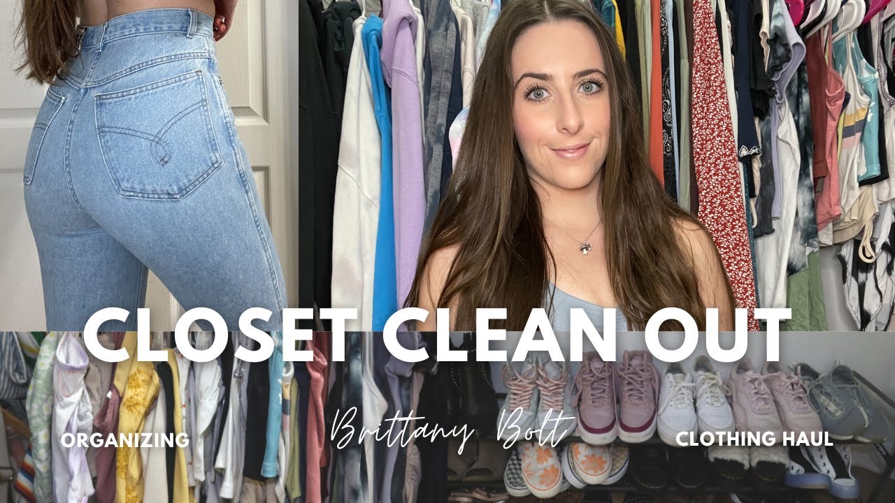 closet clean out! extreme organization, satisfying cleaning, try on ...