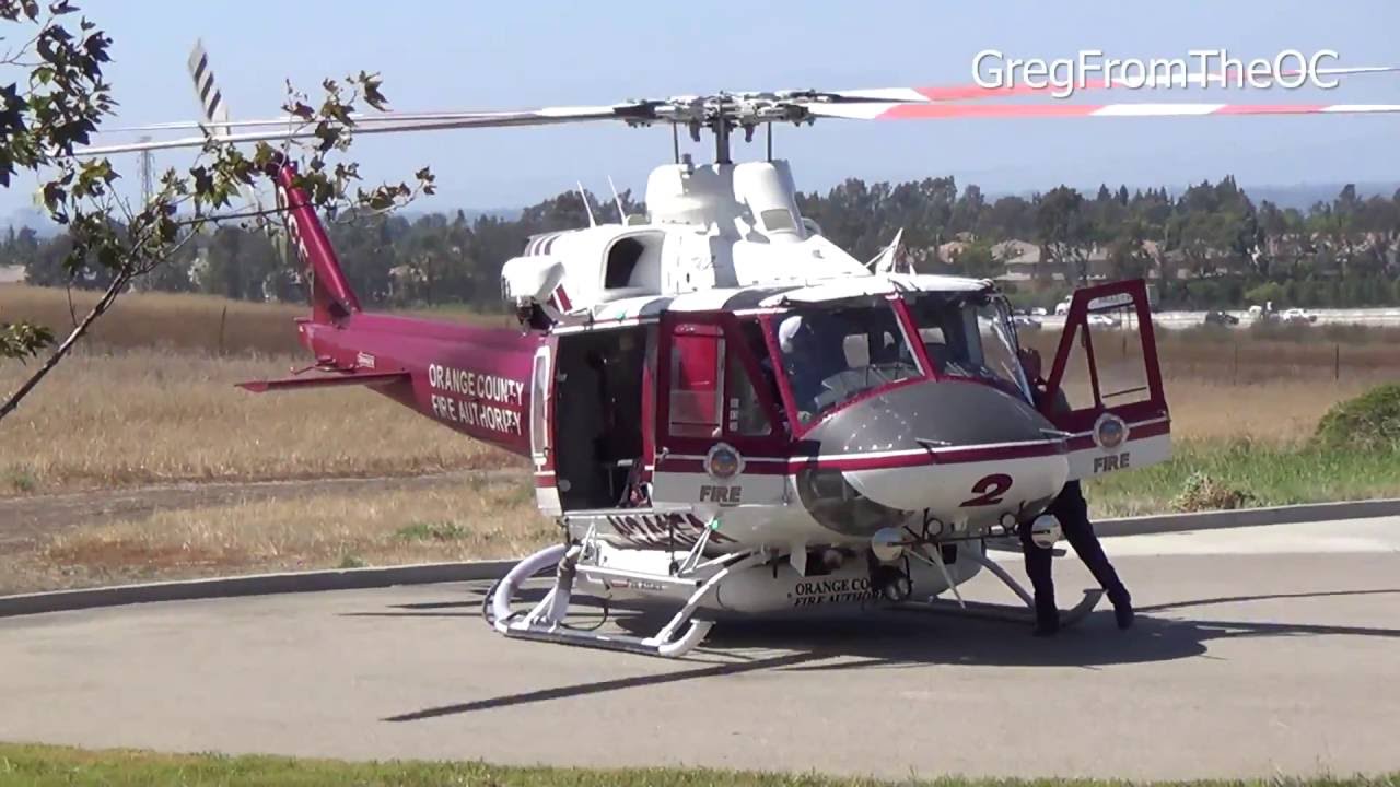 OCFA Copter 2 Landing at Station 47 - July 2, 2016 - YouTube