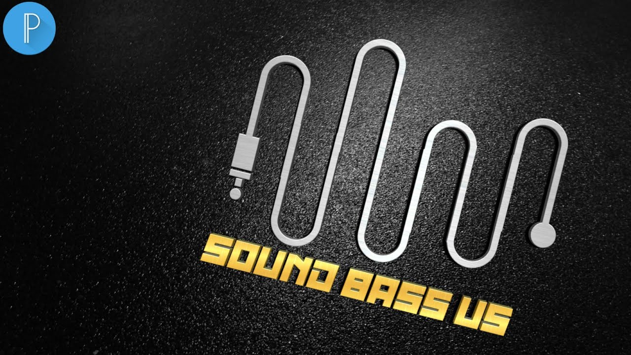 Sound bass us logo design|pixellab - YouTube