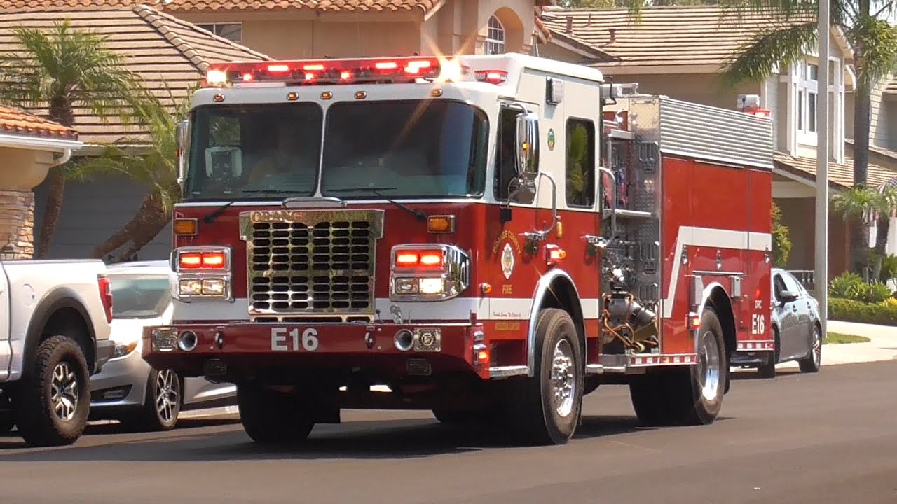 (EXTREMLY RARE!) OCFA Engine 16, Engine 54,& Engine 9 Responding ...