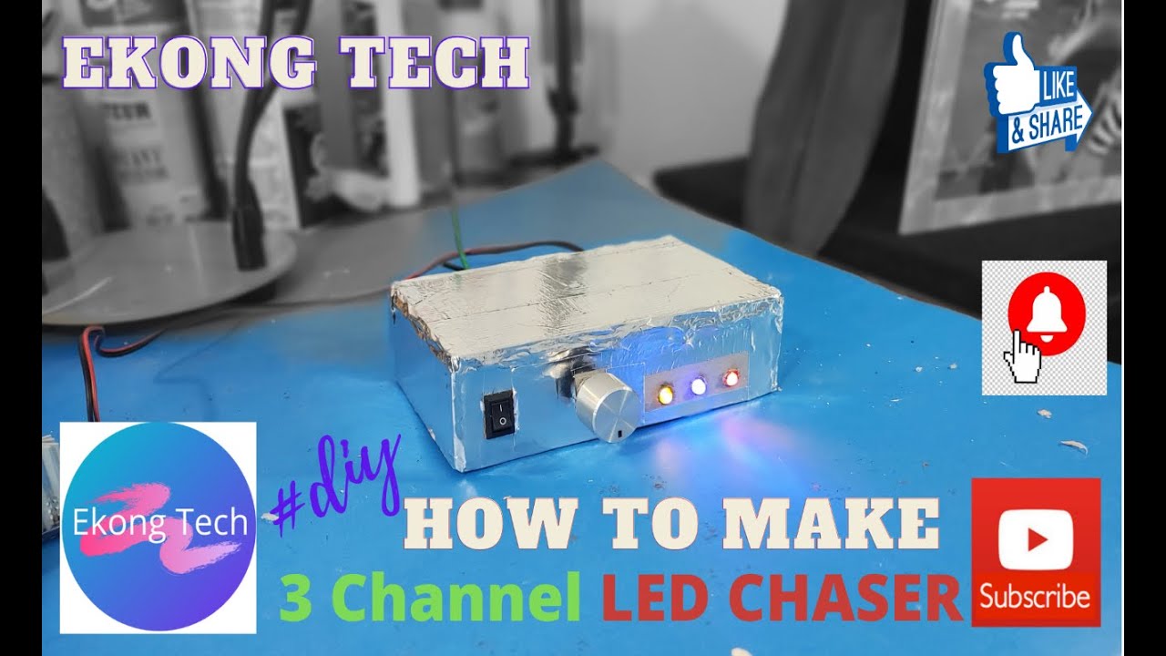 How To Make 3 Channel LED Chaser - YouTube