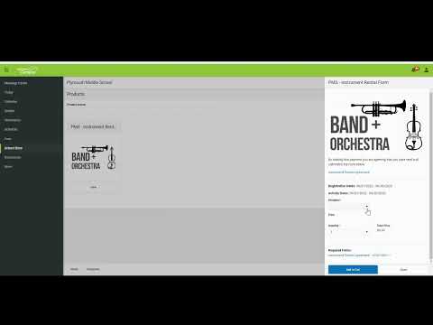 How to pay for an instrument rental using your computer (English)
