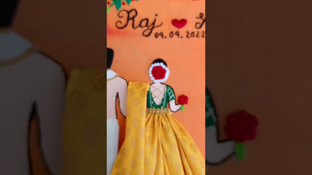 Wedding Embroidery Hoop Art || Wedding Gift || Embroidery Design ...