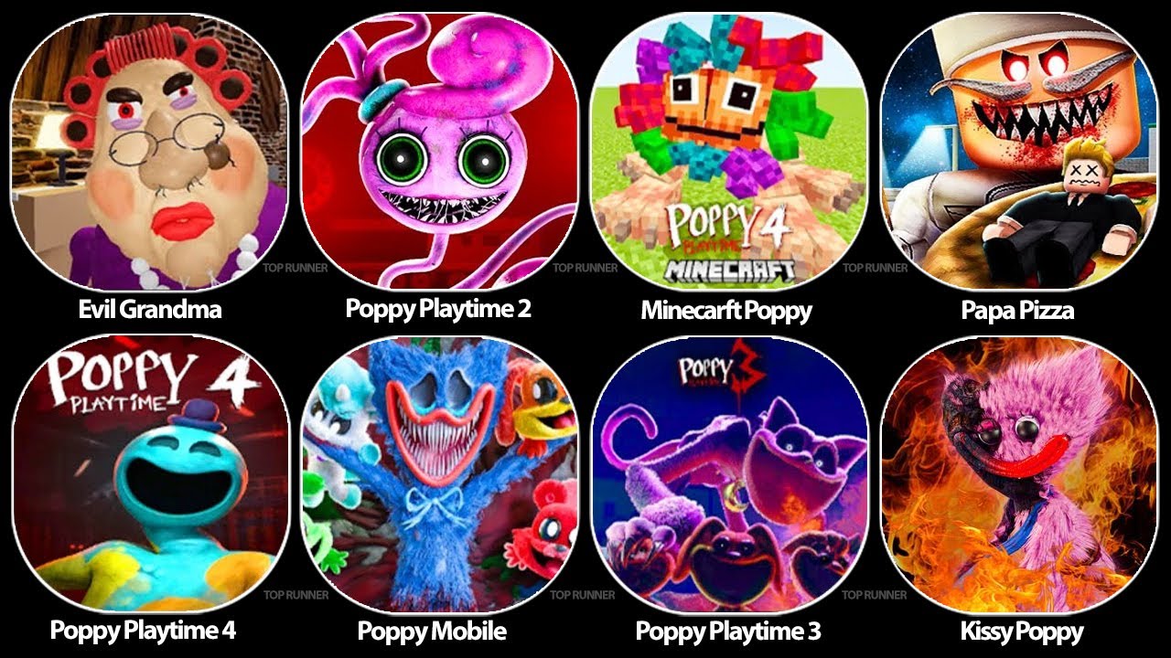 Popy Playtime Chapter 4 3 2 1,Popy Mobile,Evil Grandma,Papa Pizza ...