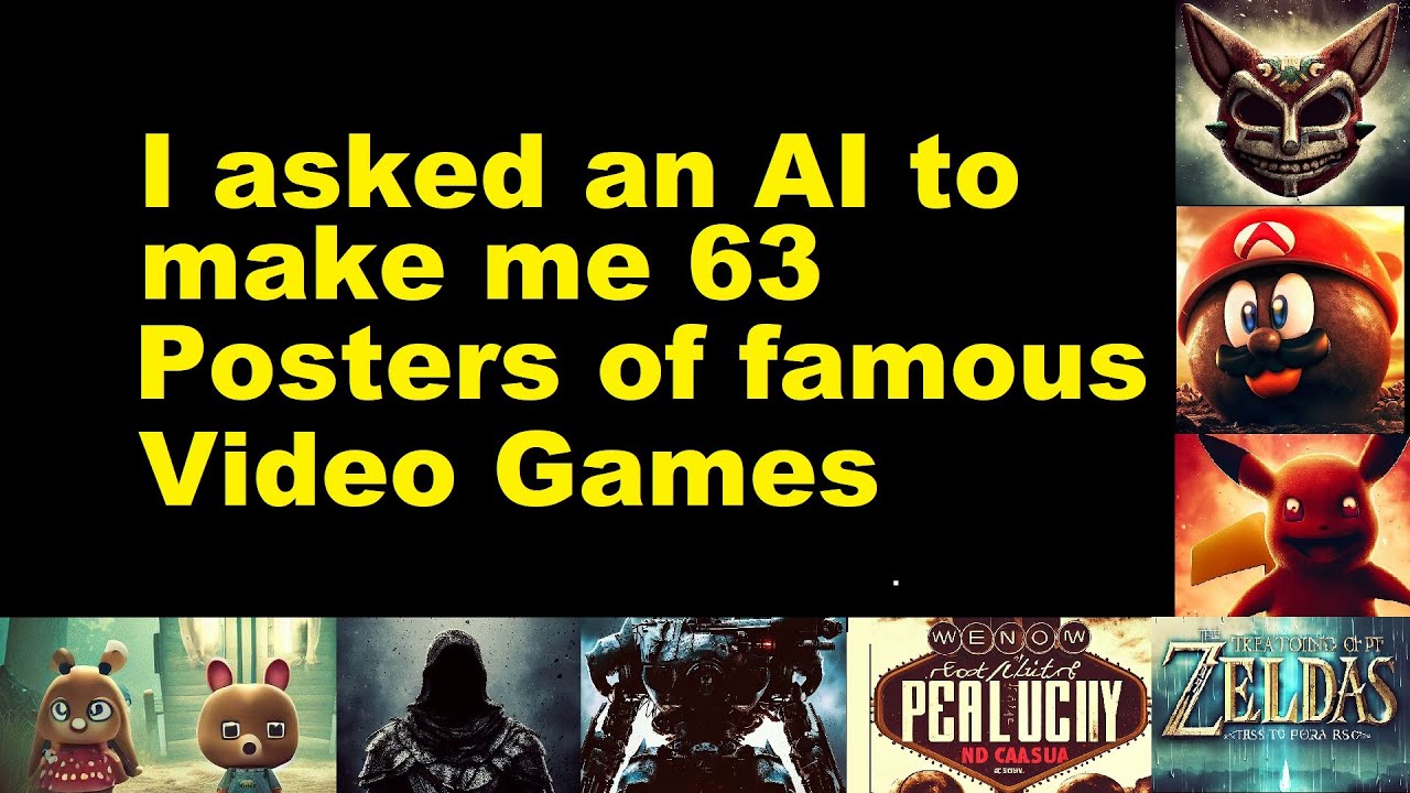 I asked an AI to make posters for 63 Famous Video Games - YouTube