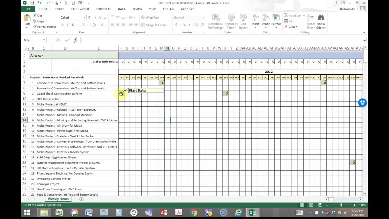 R&D Spreadsheet - YouTube