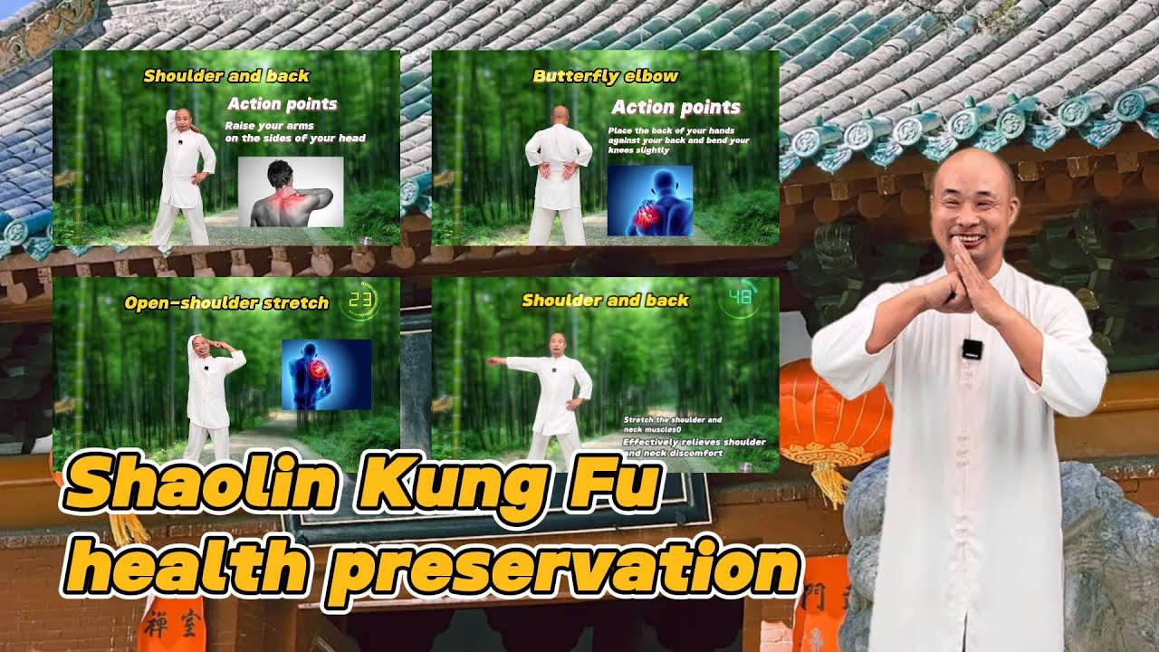 Shaolin Kung Fu | 4 Shoulder Relaxation Exercises for Neck & Shoulder ...