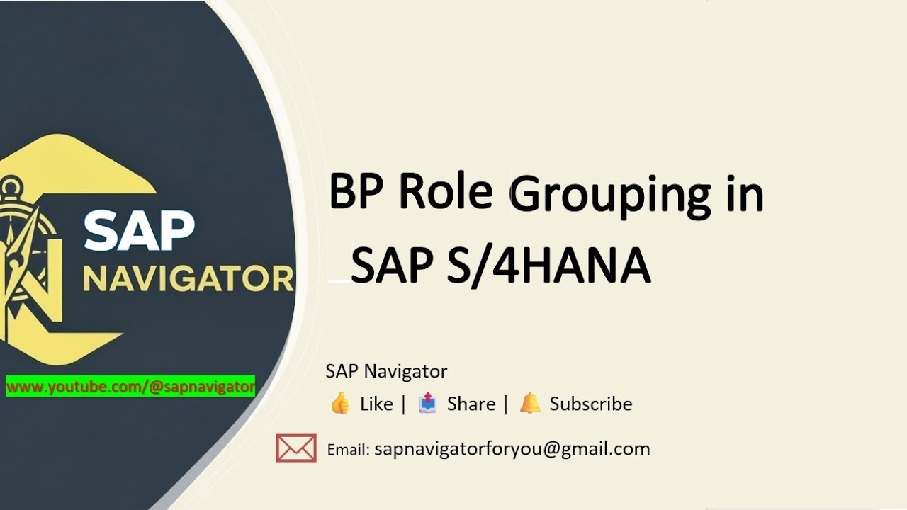 BP Role Grouping in SAP S/4HANA Explained | Why It’s Used | Business ...