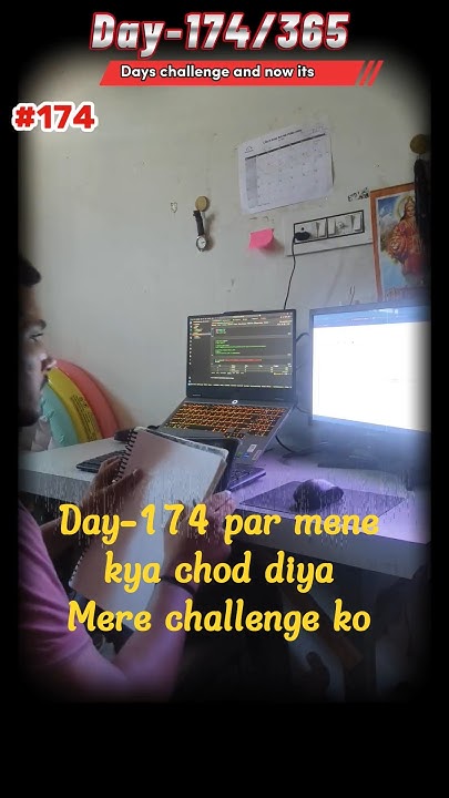 Day -174 of my 365 days challenge to hit 75 lpa 👍💰💰👍🙃 #365dayschallenge #coding - YouTube