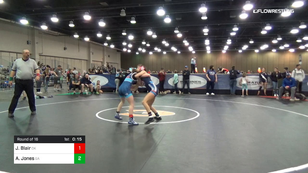 106 Lbs Round Of 16 Jordan Blair Team Oklahoma Vs Amani Jones Team ...