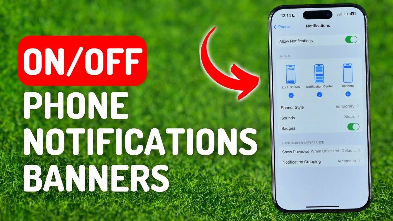 How to Turn On or Off Phone Notifications Alert Banners on iPhone - YouTube