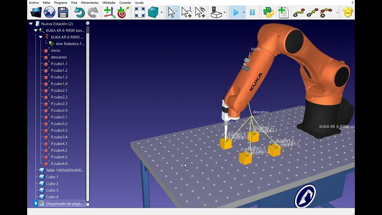 RoboDK Tarea 6 2 Pick and Place - YouTube