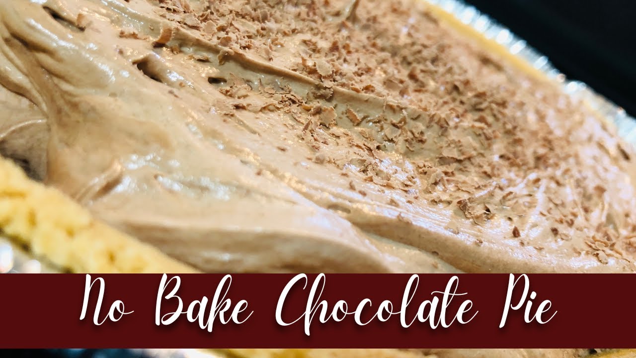 NO BAKE EASY CHOCOLATE PIE | 3 Ingredient CHOCOLATE PIE | Quick Pie ...