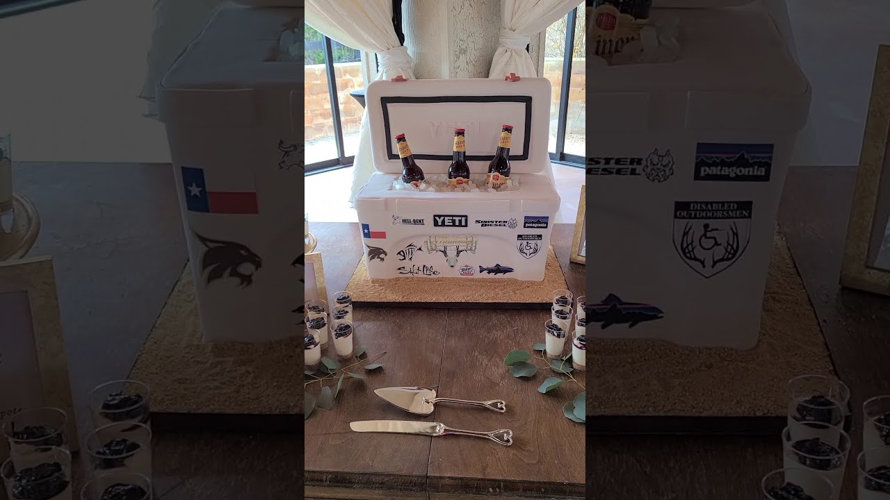 Awesome Yeti Cooler Groom's Cake - YouTube