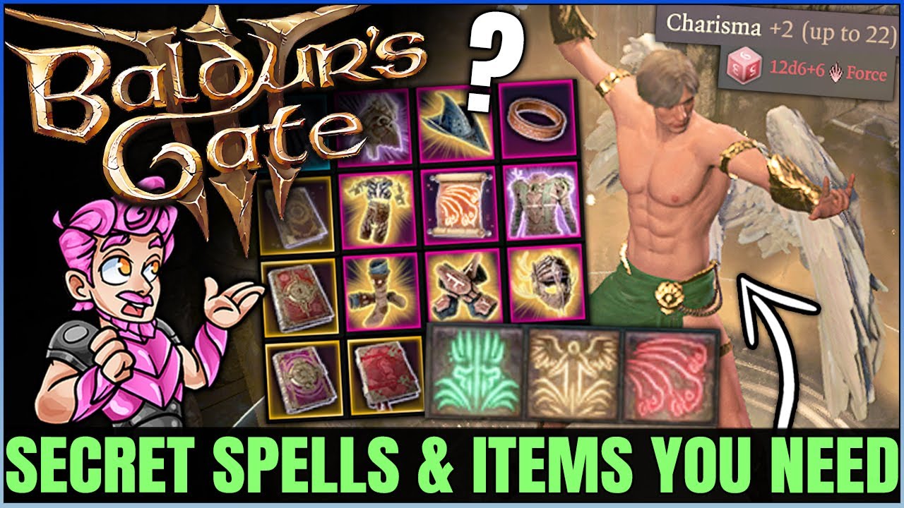 Baldur's Gate 3 - 3 NEW SPELLS & +2 ABILITY SCORE - 12 OP Items ...