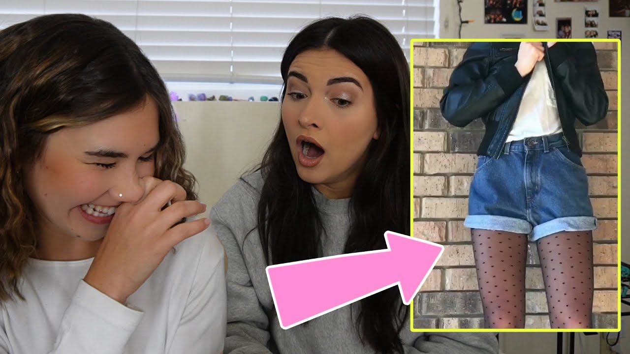 she reacts to my old videos (hard watch) - YouTube