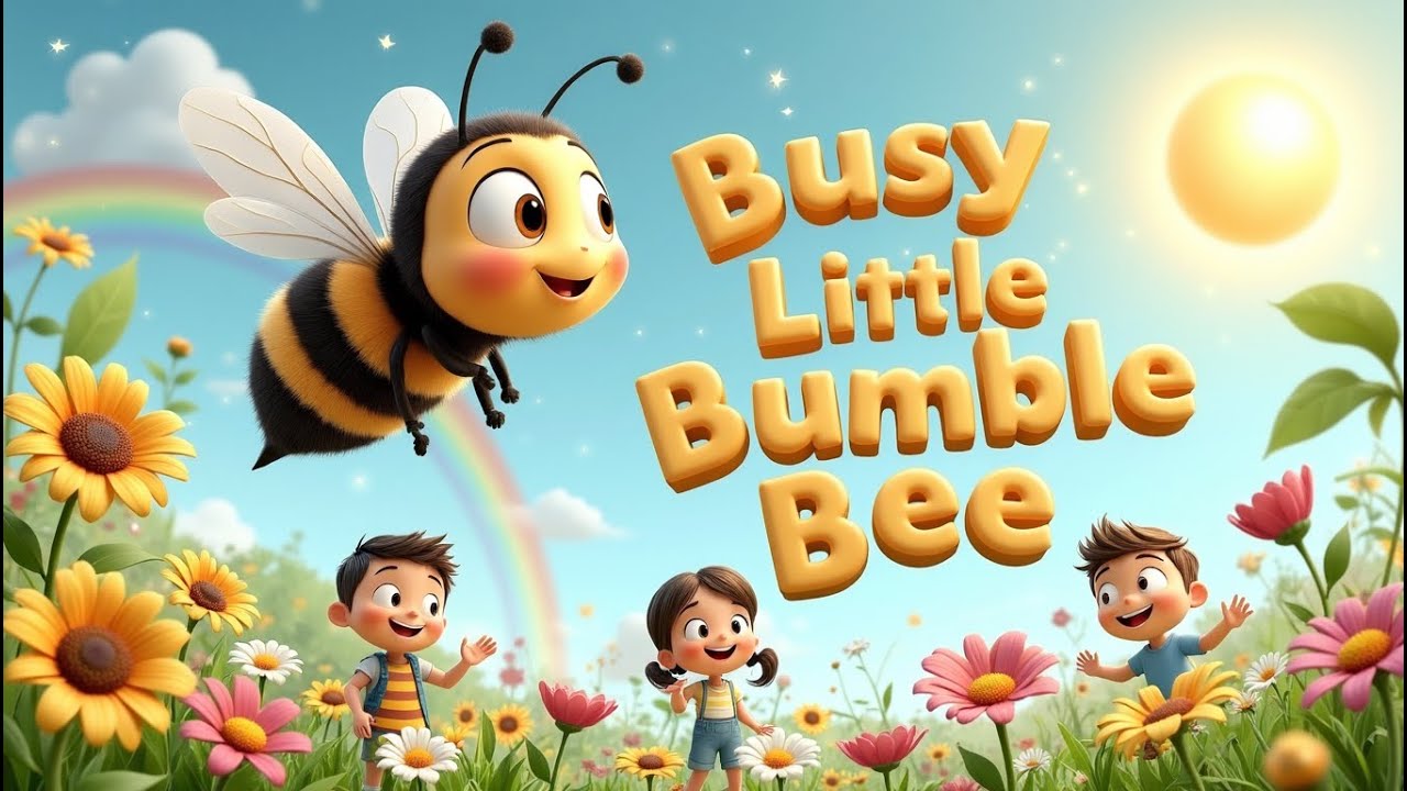 Busy Little Bumble Bee 🐝 | Fun Nursery Rhyme Song for Kids & Toddlers ...