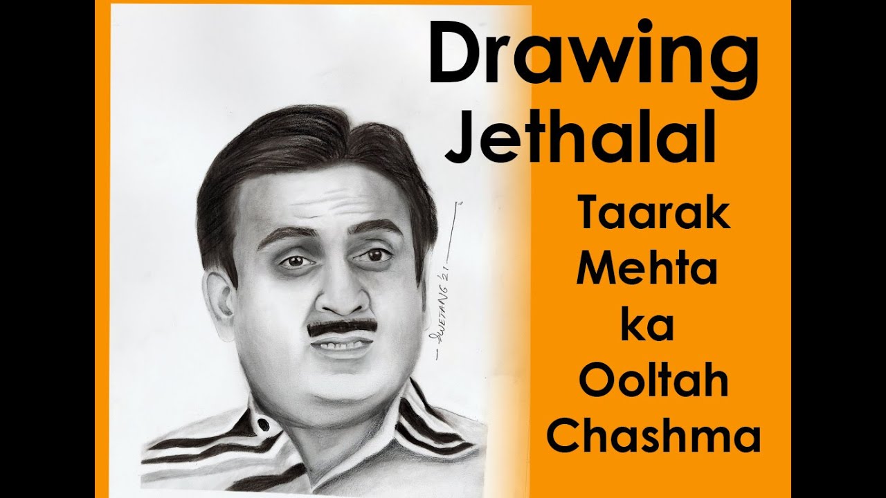 Jethalal Drawing | Taarak Mehta Ka Ooltah Chashmah | Drawing Tutorial ...