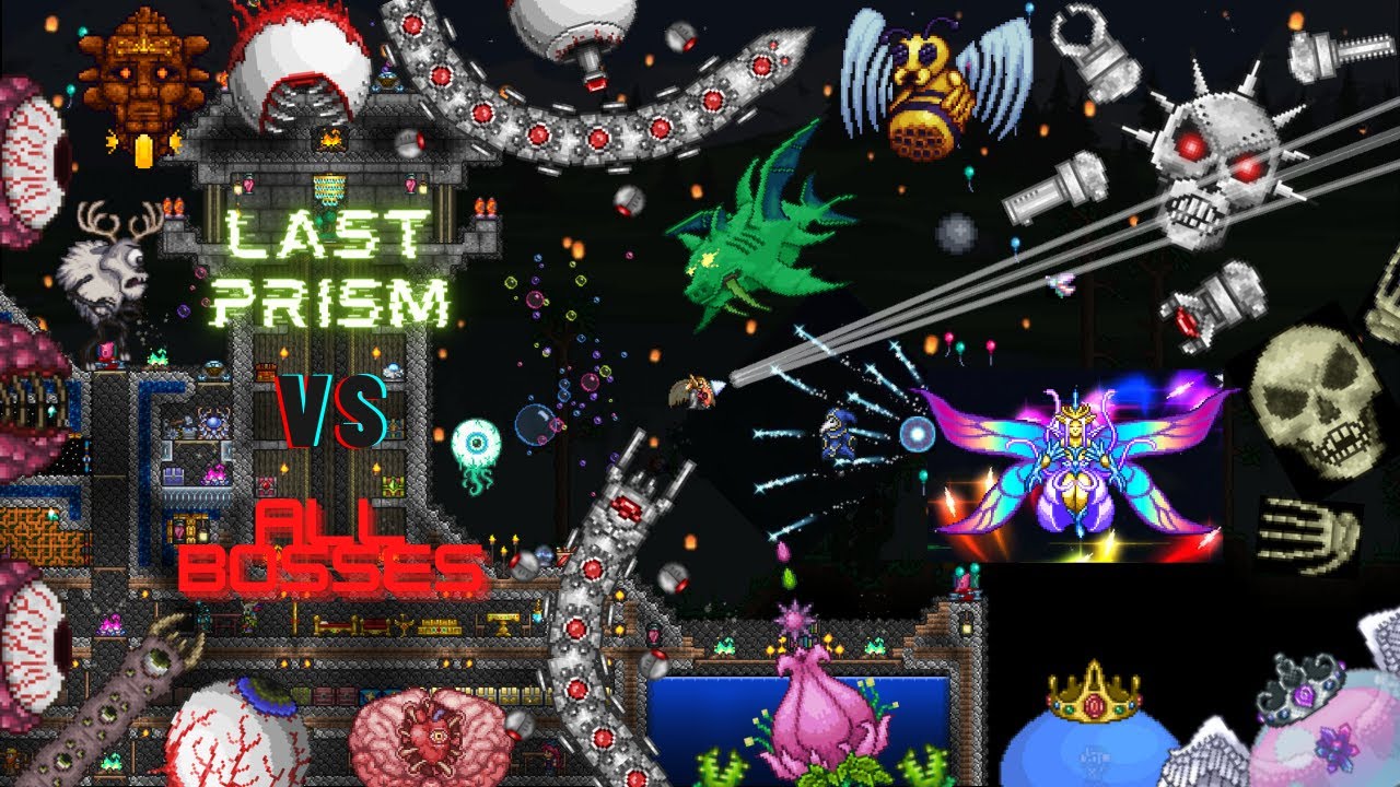 Last Prism Vs All Bosses | Terraria (Expert) - YouTube