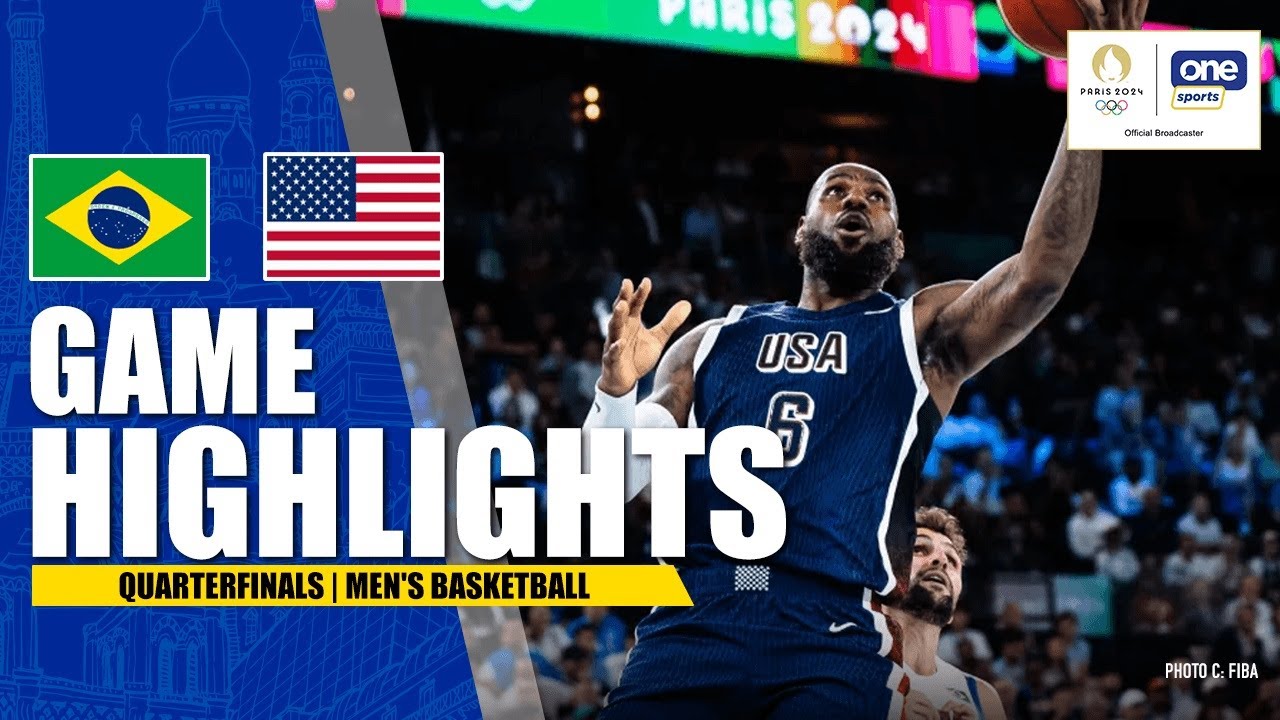 BRAZIL vs USA | QUARTERFINALS FULL-GAME HIGHLIGHTS | MEN'S BASKETBALL ...