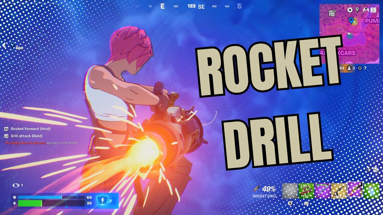 Fortnite Rocket Drill into Trees 🌳 Do this for Easy Wins - How to ...