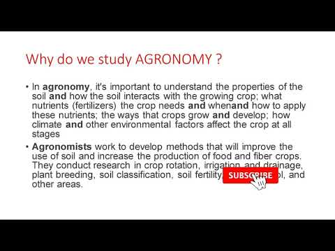 What Is The Definition Of Agronomy In Science