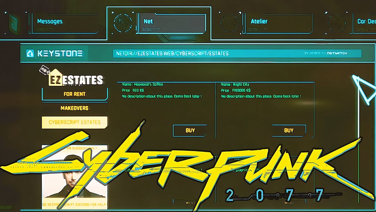 Cyberpunk 2077 - CyberScript Mod: How to Buy Property & Business (Houses, Bars, Shops) - YouTube