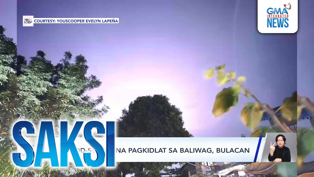 Sunod-sunod na pagkidlat sa Baliwag, Bulacan | Saksi - YouTube