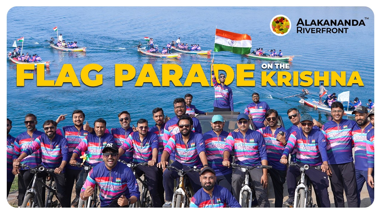 Flag Parade on the Krishna at Alakananda RiverFront - YouTube