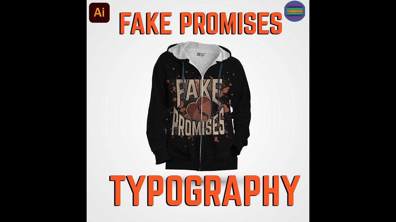 FAKE PROMISES TYPOGRAPHY IN ILLUSTRATOR/ HUMAIRA LAIQUE #illustrator # ...