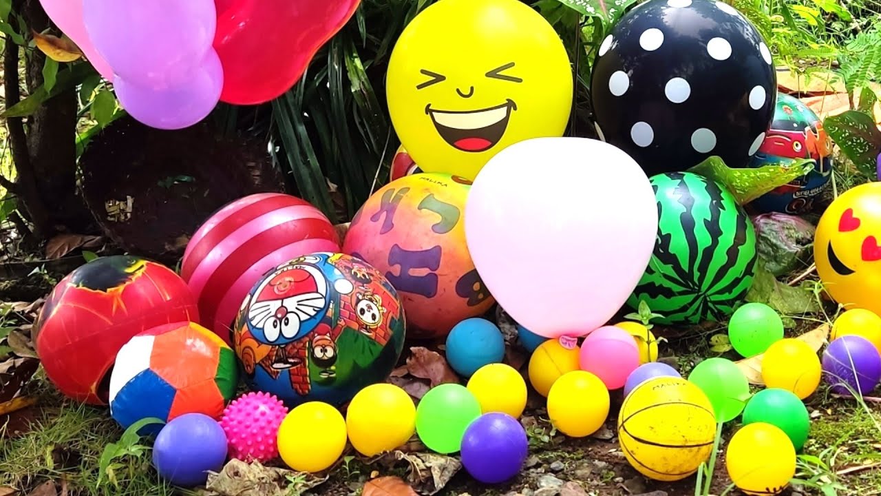 WAW ASIK MELETUS BALON, ADA BALON WARNA WARNI, BALON UNIK, BOLA EMOJI ...