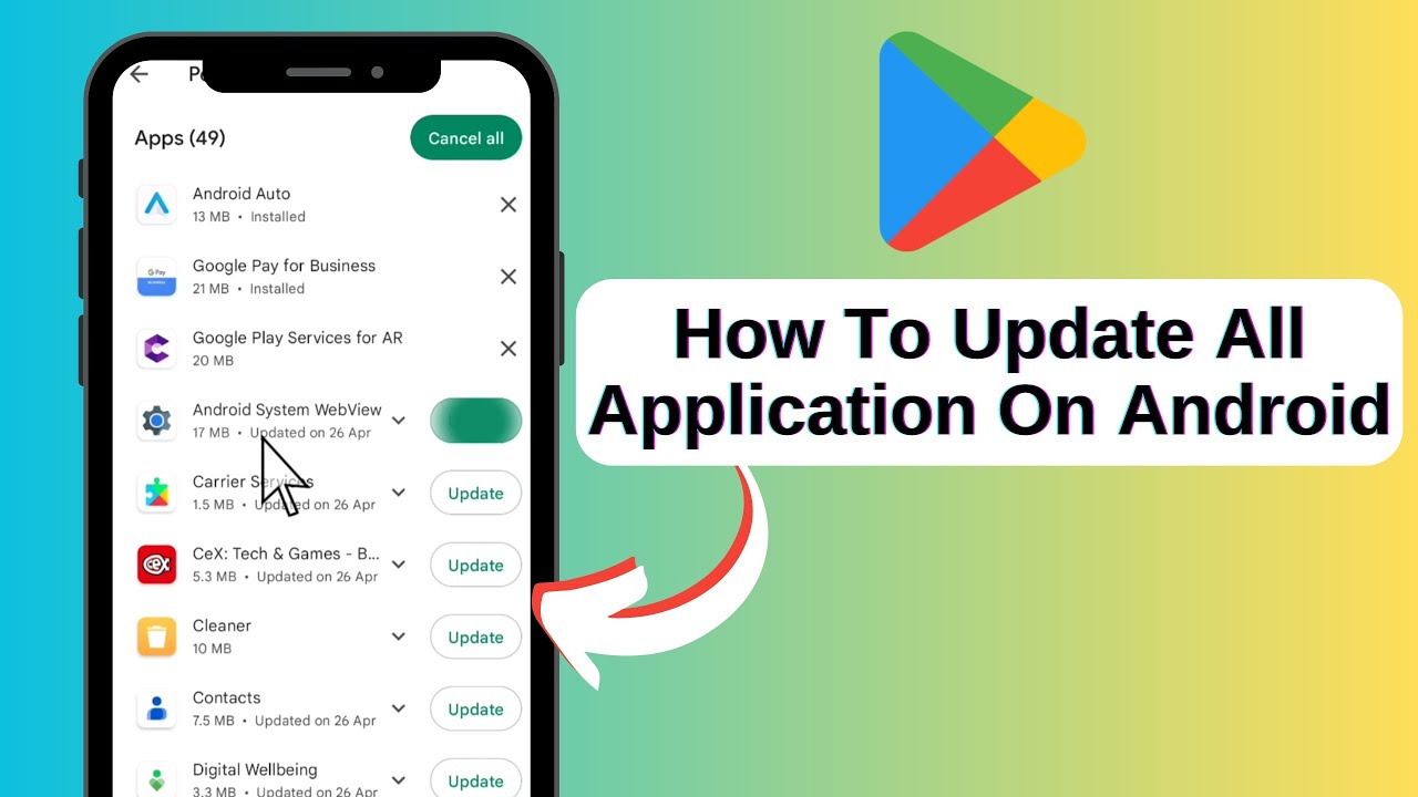 How To Update All Application On Android | Mobile Main Apps kaise ...