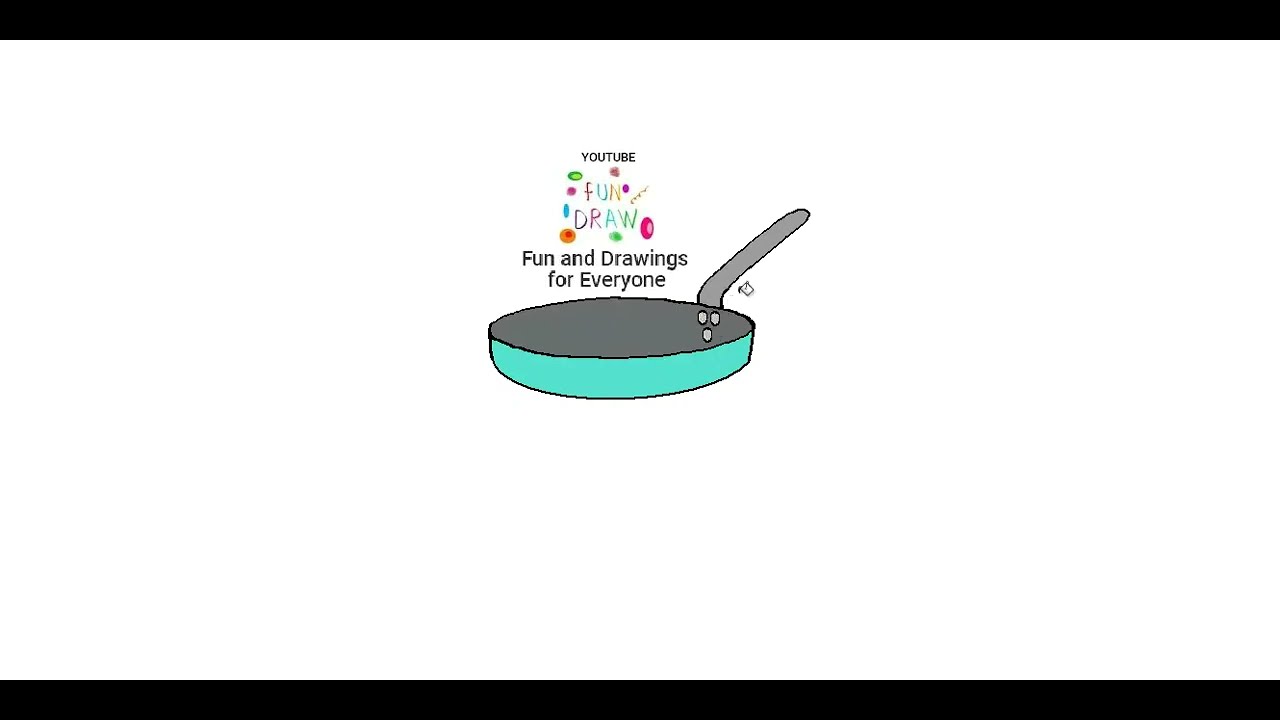 How to draw a frying pan - YouTube