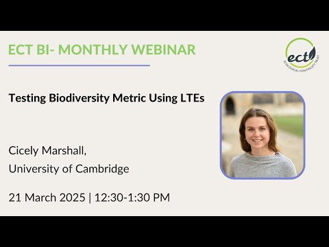 Testing Defra's Biodiversity Metric Using LTEs - Cicely Marshall | ECT ...