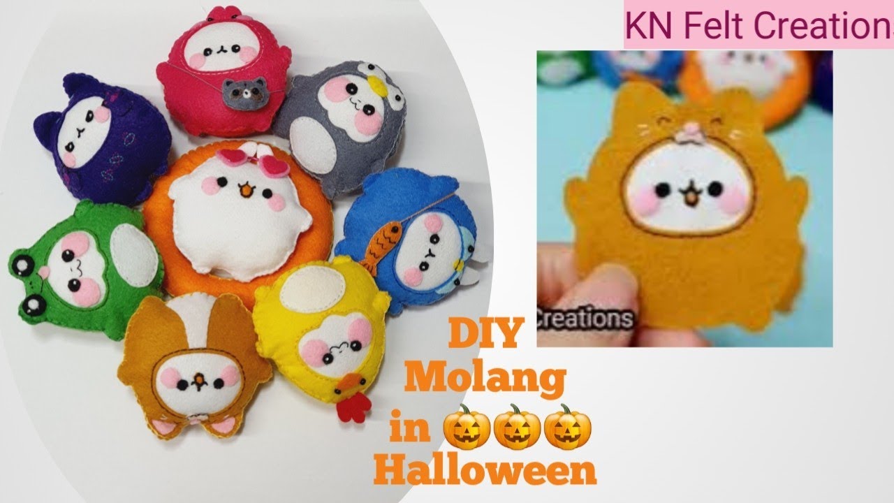 DIY| Molang Making Tutorial - Làm thỏ molang vải nỉ - YouTube
