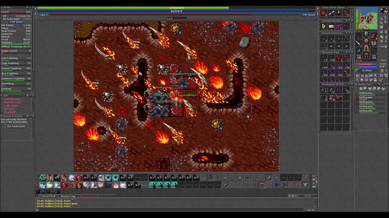 Tibia - Dalbra - Hellspawns - YouTube