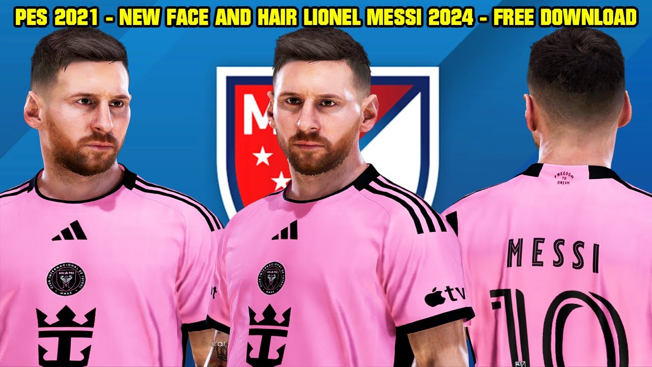 PES 2021 - NEW FACE AND HAIR LIONEL MESSI 2024 - 4K - YouTube