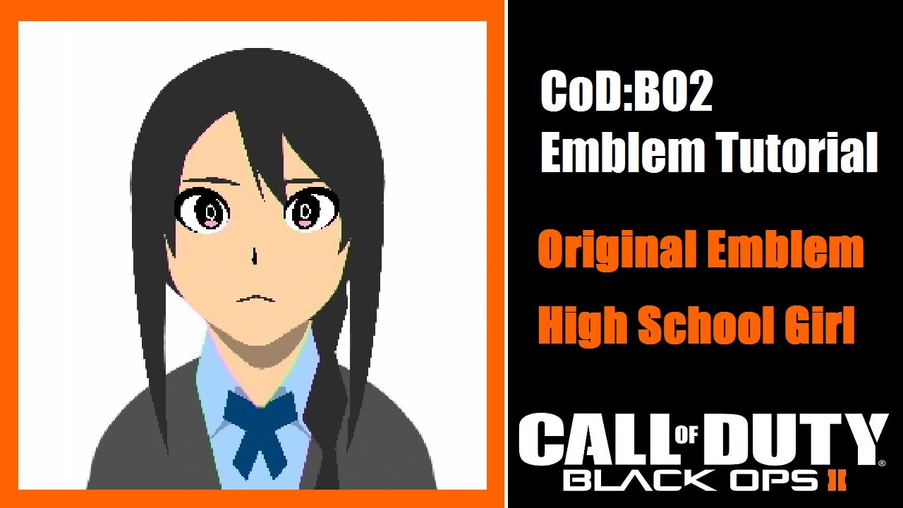 【BO2エンブレム】 High School Girl - Black Ops II Emblem Tutorial - YouTube