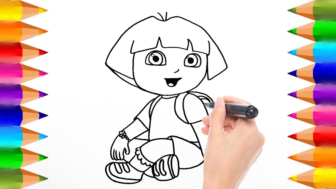 Cómo dibujar a Dora la Exploradora | Dibujos para niños - YouTube