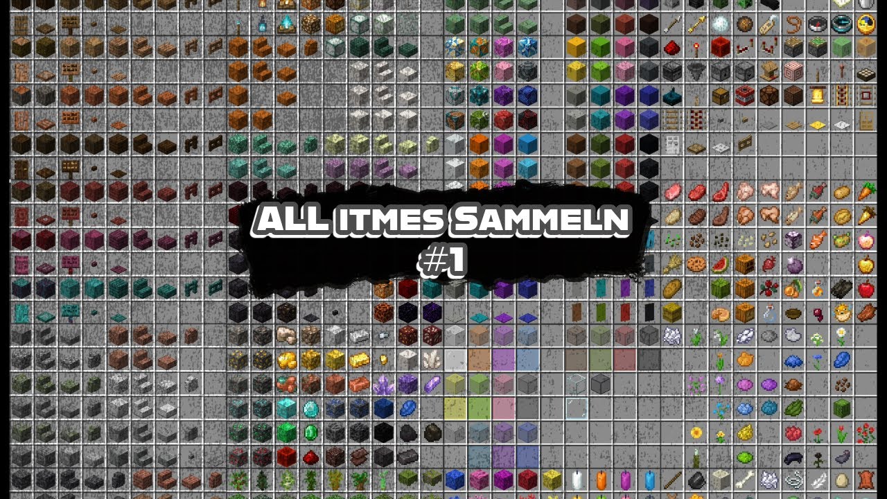 ALL Items in Minecraft sammeln! #1 - YouTube