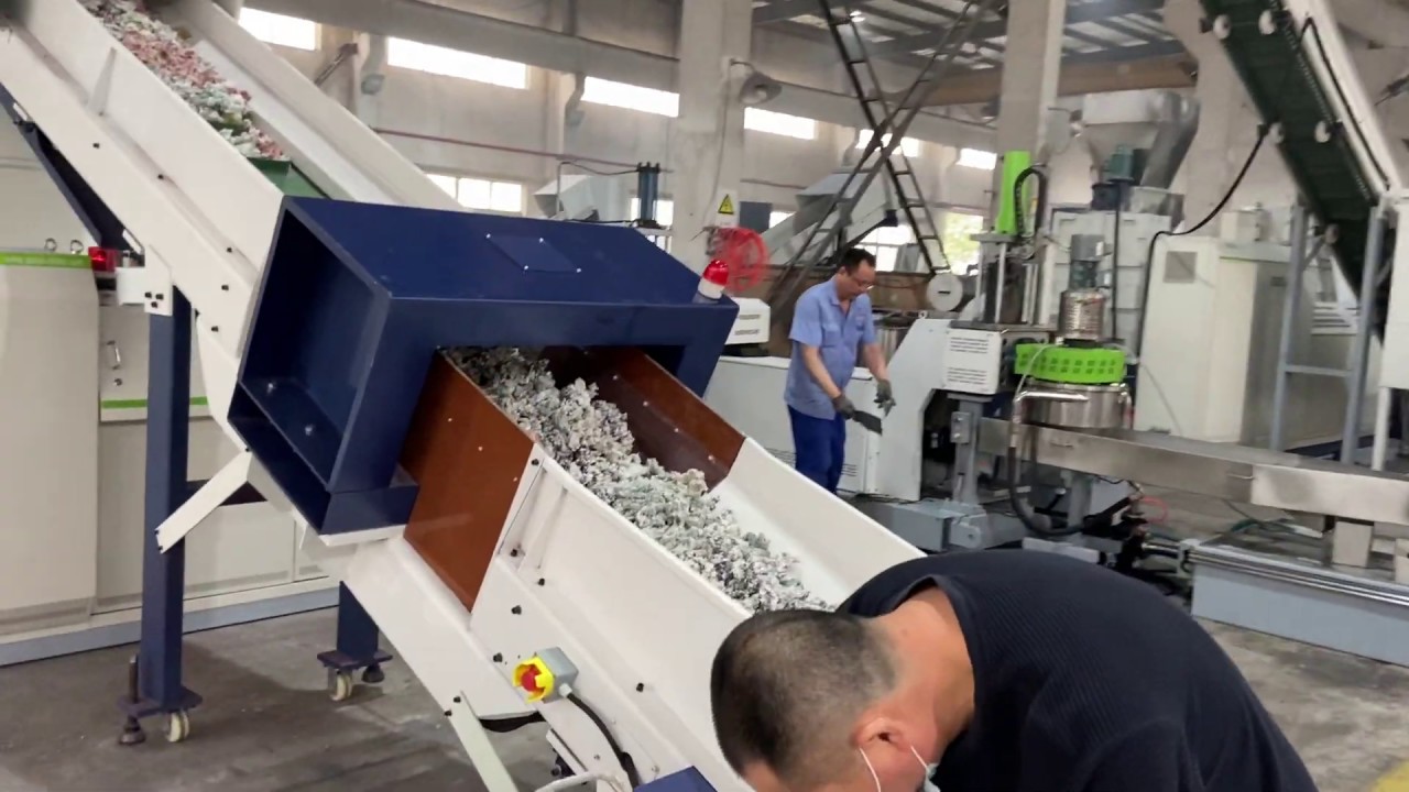 plastic recycle machine for PP woven bags/PP melt blown fabric/PP non ...
