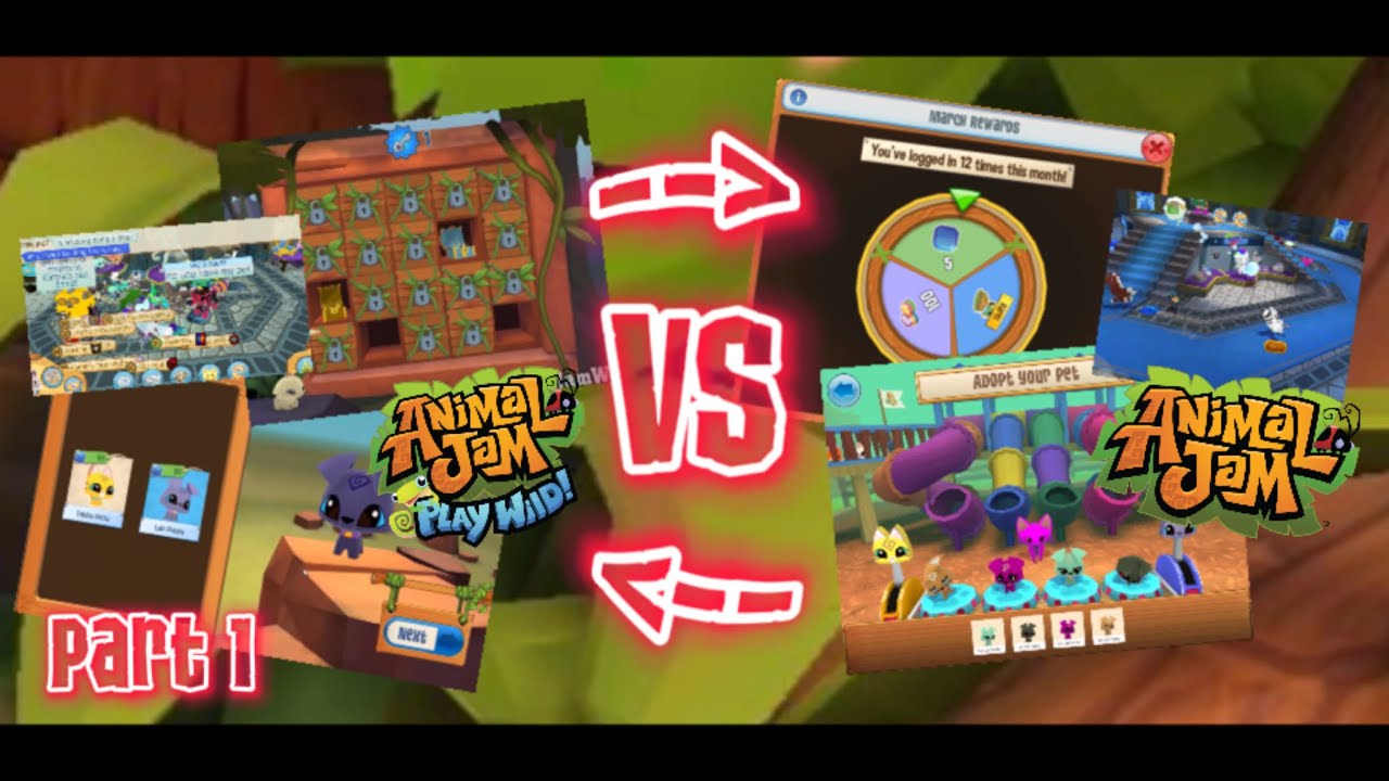 OLD Animal Jam VS NEW Animal Jam | Part 1 | Bandits Animal Jam - YouTube