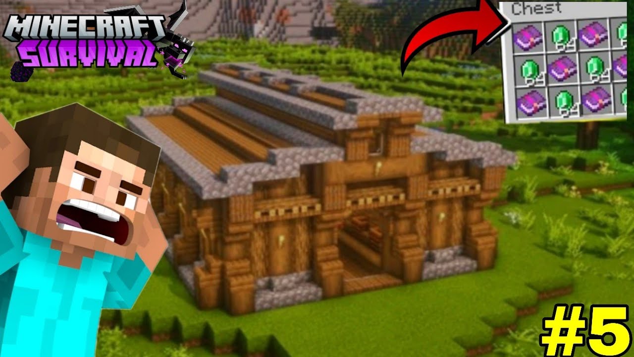 I Made THE ULTIMATE TRADING HALL In Minecraft || Survival Series #5 ...