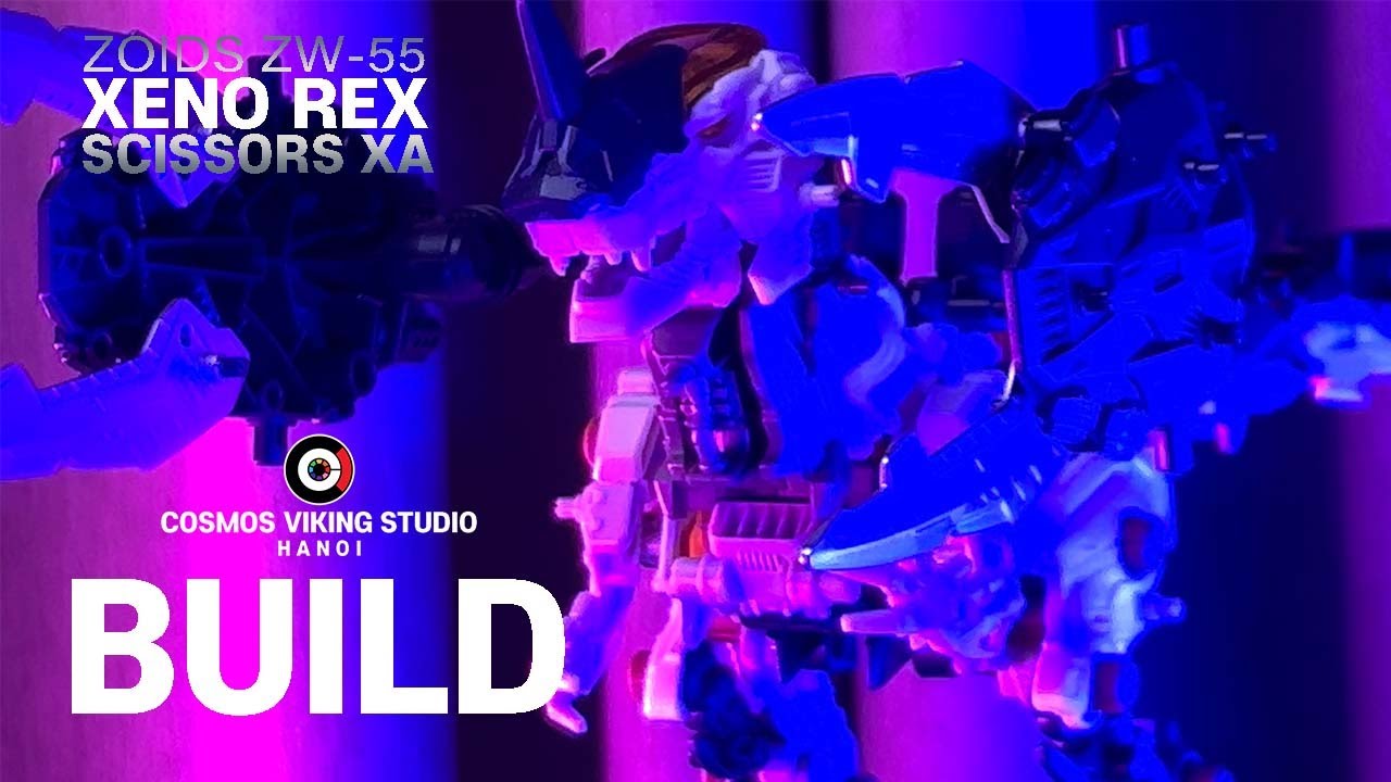 ZOIDS Xeno Rex Scissors XA build - YouTube