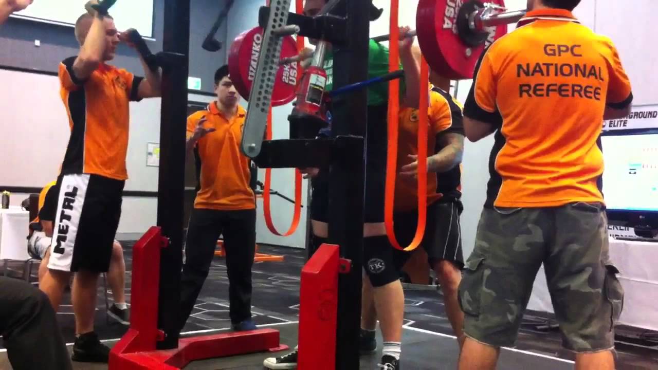 Dan "shanks" Squat Attempt 3 - 230kg @ 115.1kg PB - 2012 GPC Australian ...
