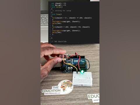 electronicsstuff Fade LED with Arduino uno r3 and 3digit - YouTube