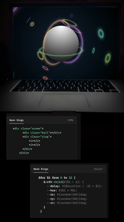 Neon Rings And Sphere Csscss Webdesign Python Webdevelopment Html Youtube